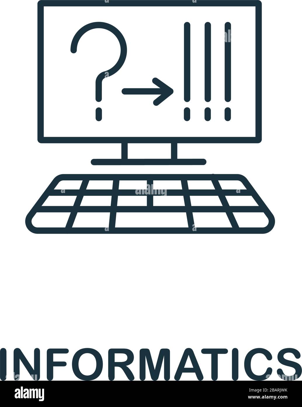 Informatics icon from science collection. Simple line element ...