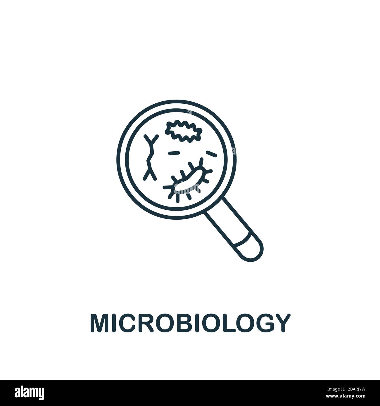 Microbiology icon from science collection. Simple line element ...