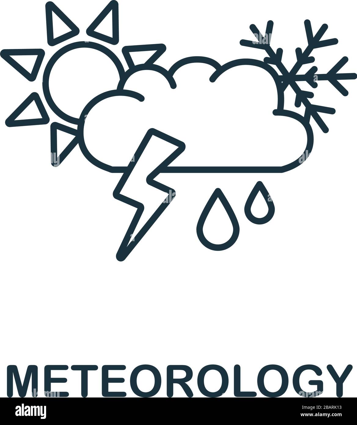 Meteorology icon from science collection. Simple line element ...