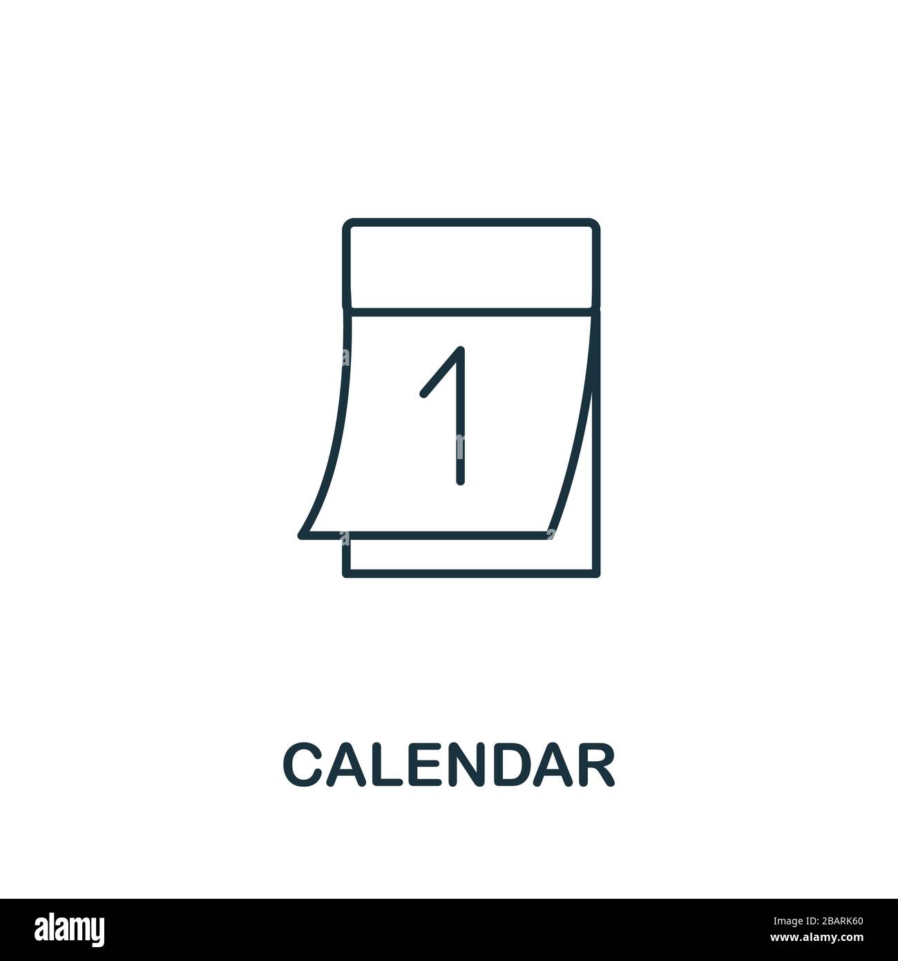 Calendar icon from office tools collection. Simple line Calendar icon ...