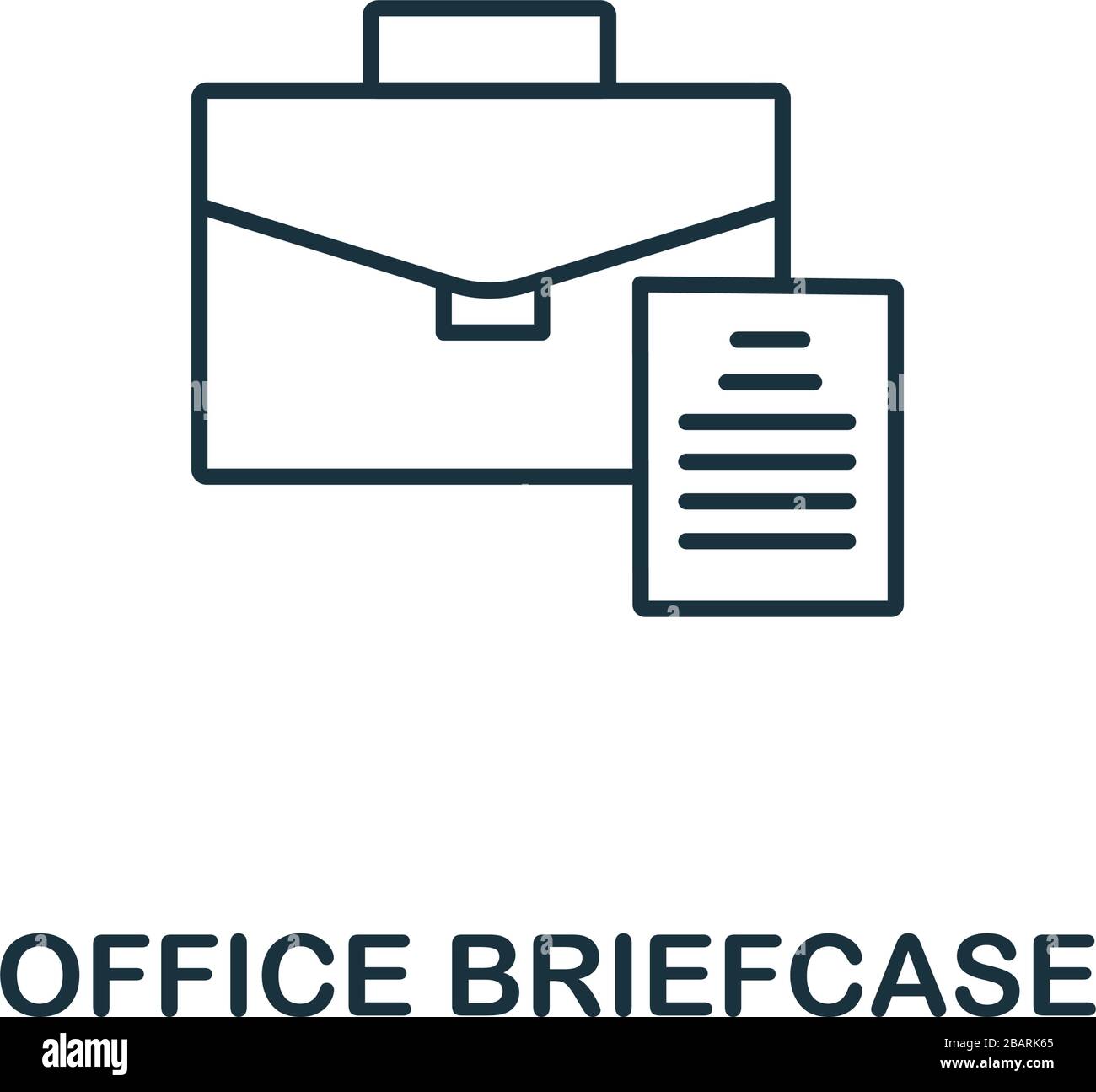 Office Briefcase icon from office tools collection. Simple line Office ...