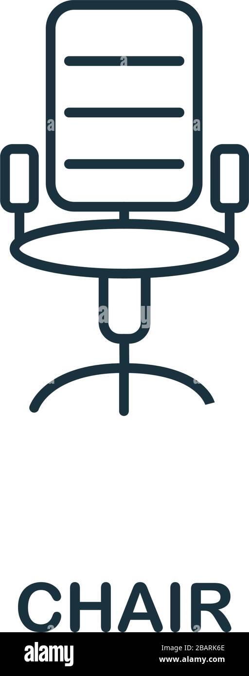 Chair icon from office tools collection. Simple line Chair icon for ...