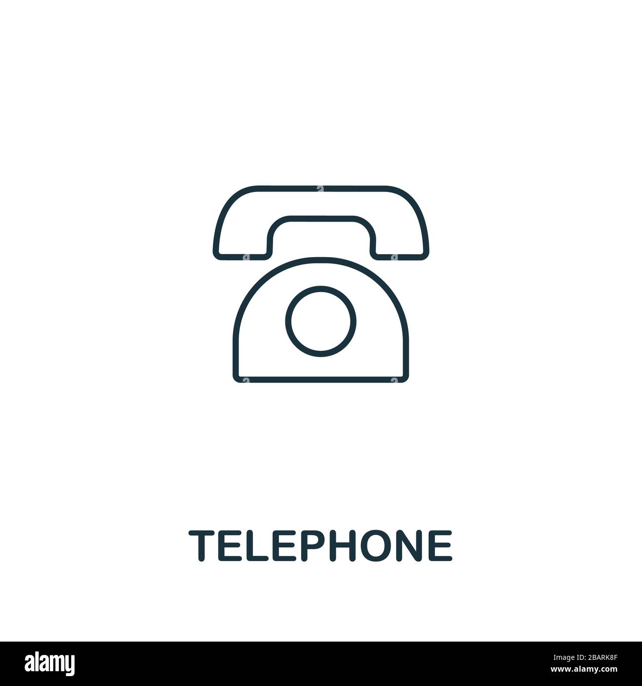 Telephone icon from office tools collection. Simple line Telephone icon ...