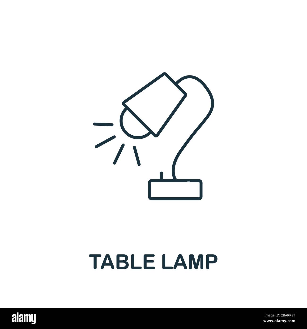 Table Lamp icon from office tools collection. Simple line Table Lamp ...