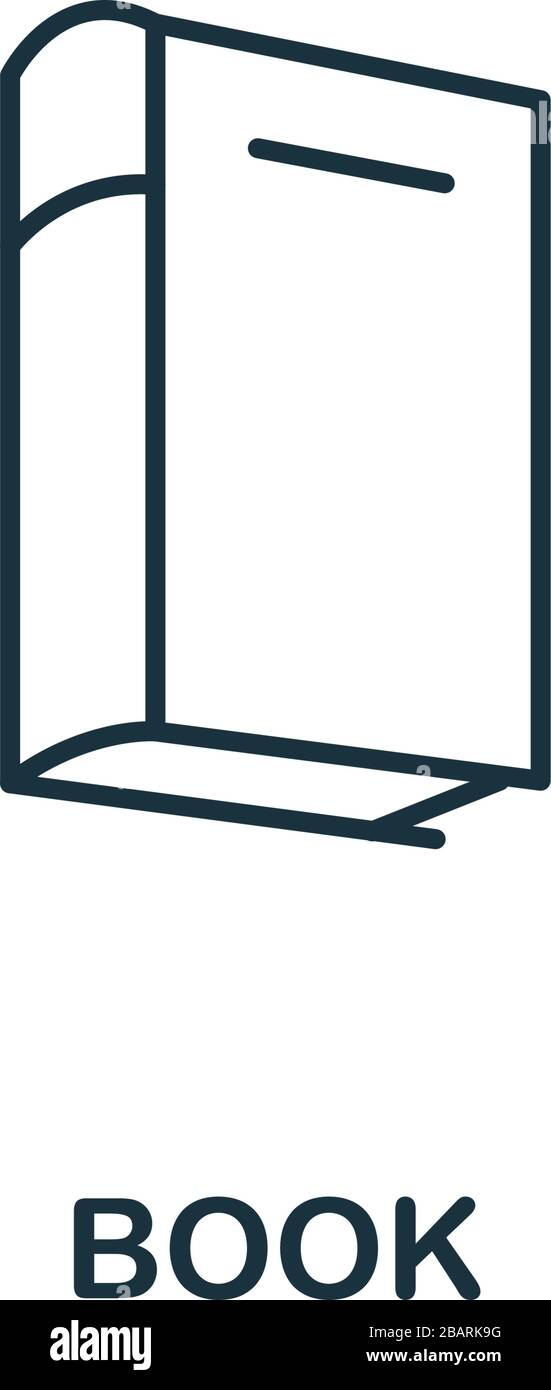 Book icon from office tools collection. Simple line Book icon for ...