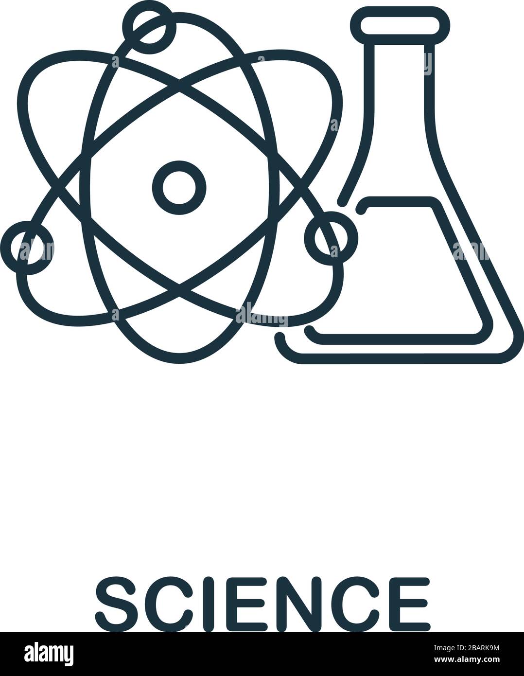 Science icon. Simple line element Science symbol for templates, web ...
