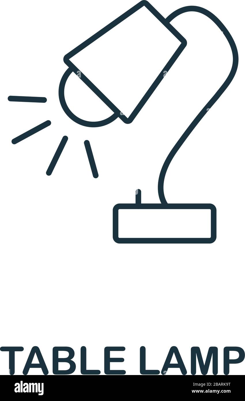 Table Lamp icon from office tools collection. Simple line Table Lamp ...