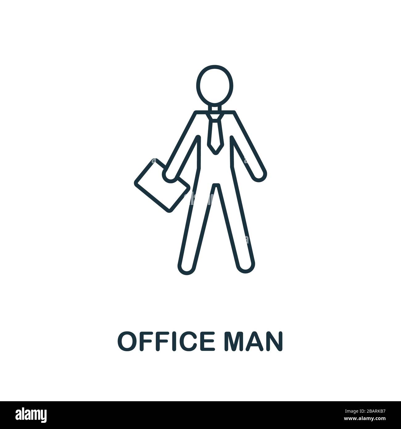 Office Man icon from office tools collection. Simple line Office Man ...