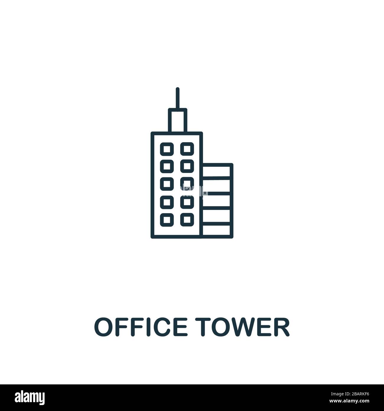 Office Tower icon from office tools collection. Simple line Office ...