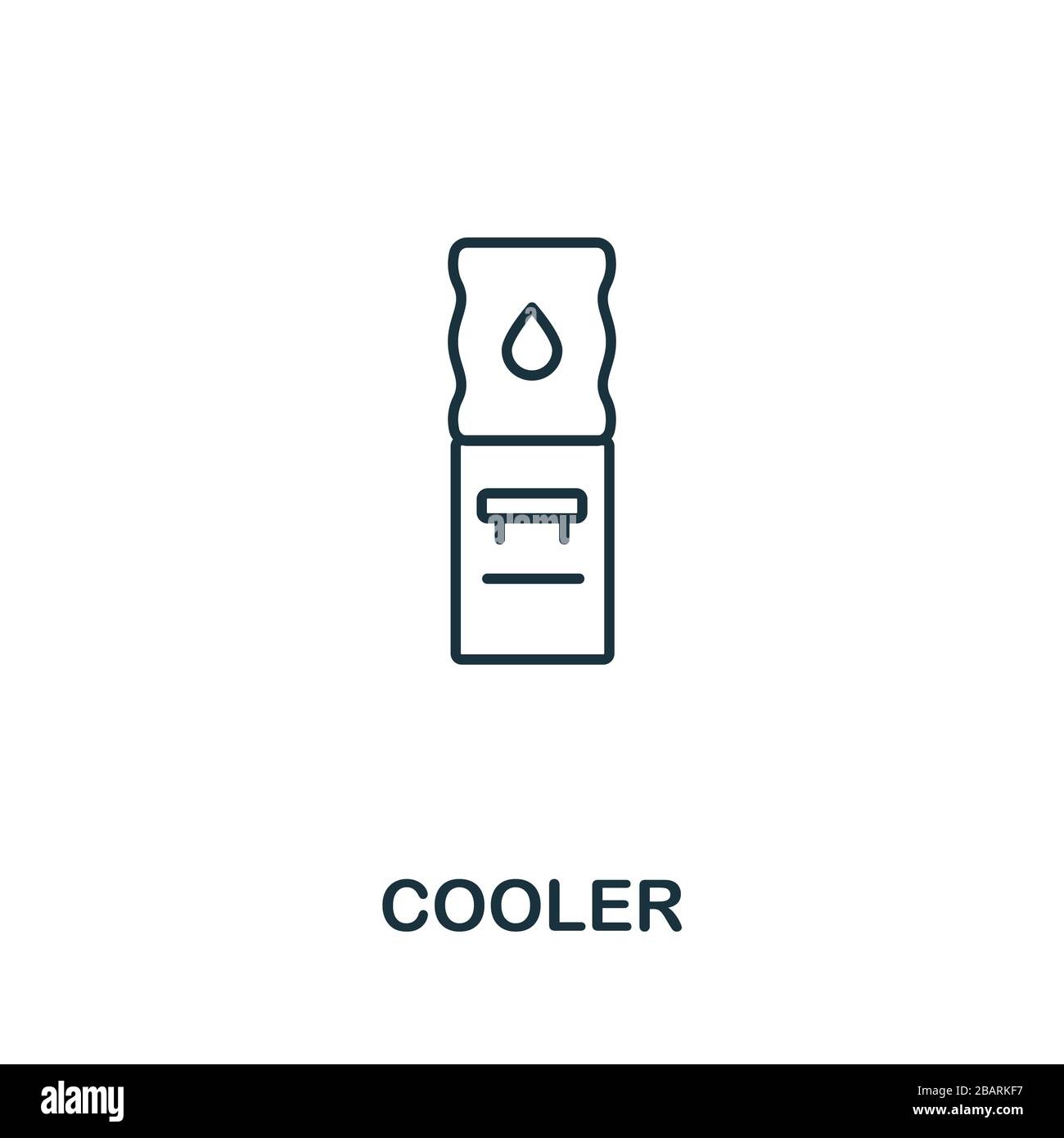 Cooler icon from office tools collection. Simple line Cooler icon for ...