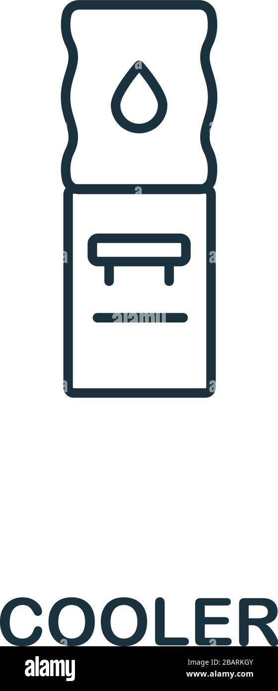 Cooler icon from office tools collection. Simple line Cooler icon for ...