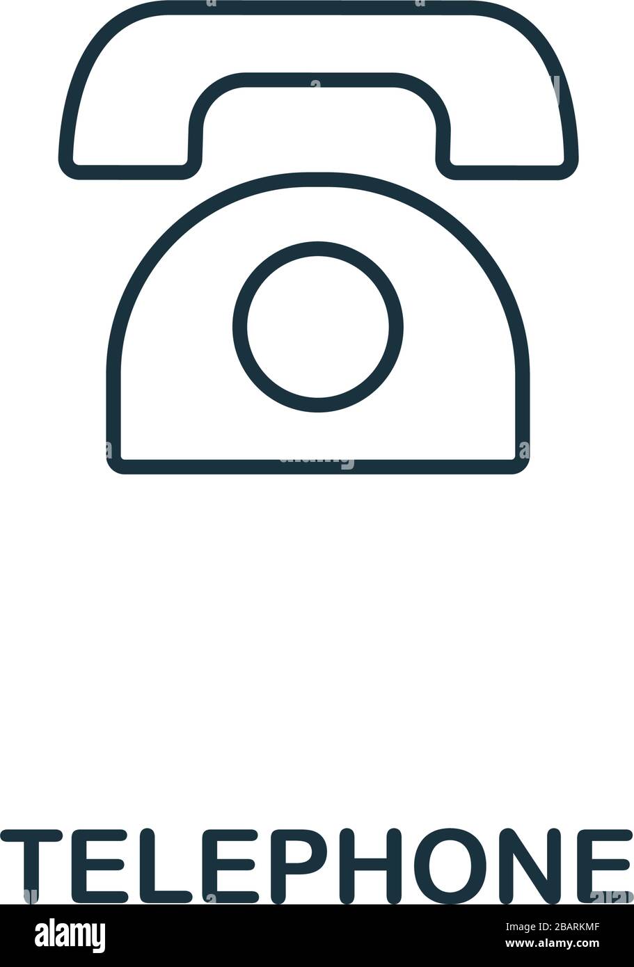 Telephone icon from office tools collection. Simple line Telephone icon ...