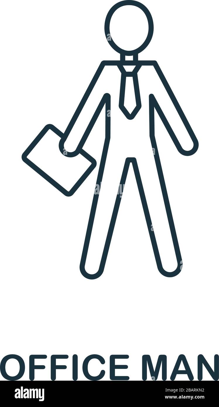 Office Man icon from office tools collection. Simple line Office Man ...