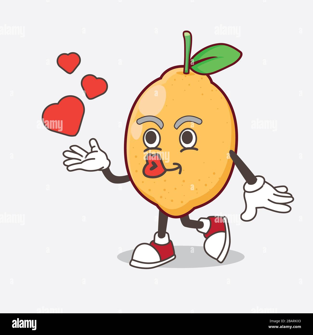 An illustration of Lemon Fruit cartoon mascot character teasing with ...