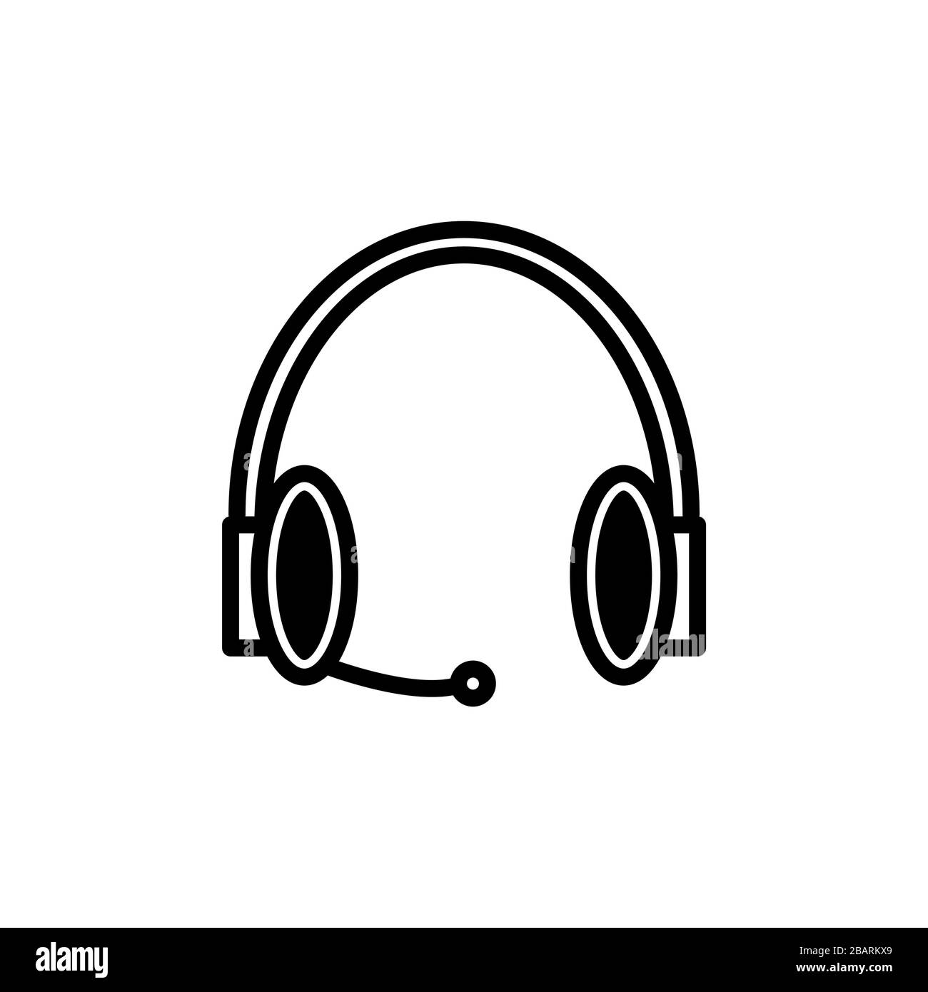 headphone graphic design template vector isolated Stock Vector Image ...