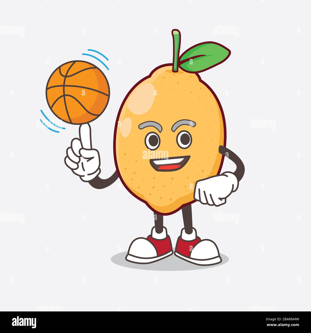 An illustration of Lemon Fruit cartoon mascot character with a ...