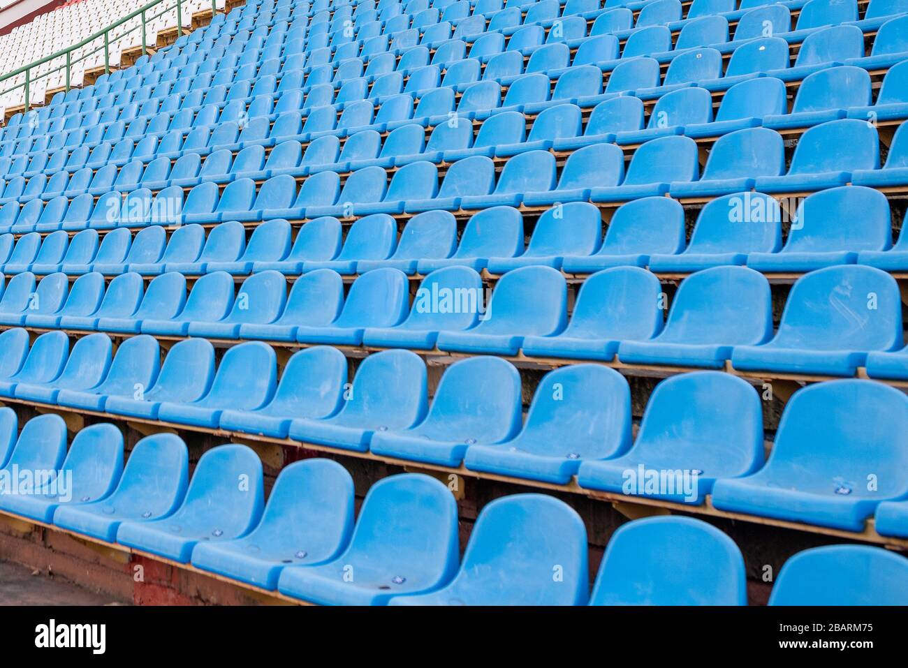 Dirty seats at the stadium without the visitors Stock Photo - Alamy