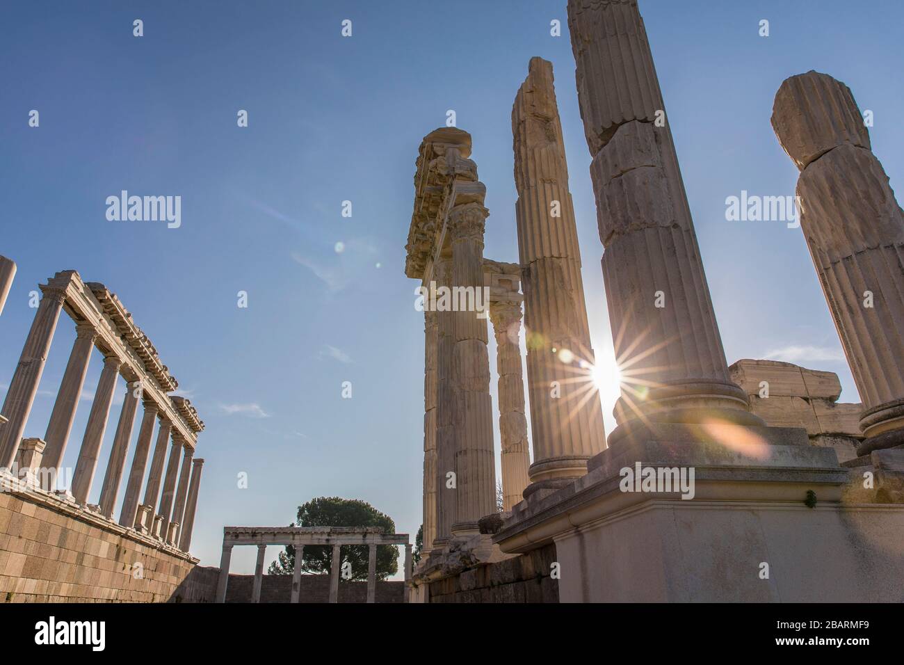 Trajan temple in ancient city of Pergamon in Turkey Stock Photo - Alamy
