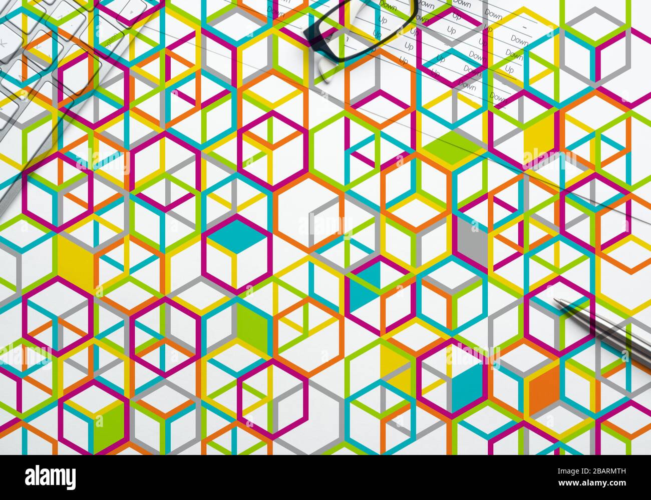 Colorful geometric backdrop Stock Photo - Alamy