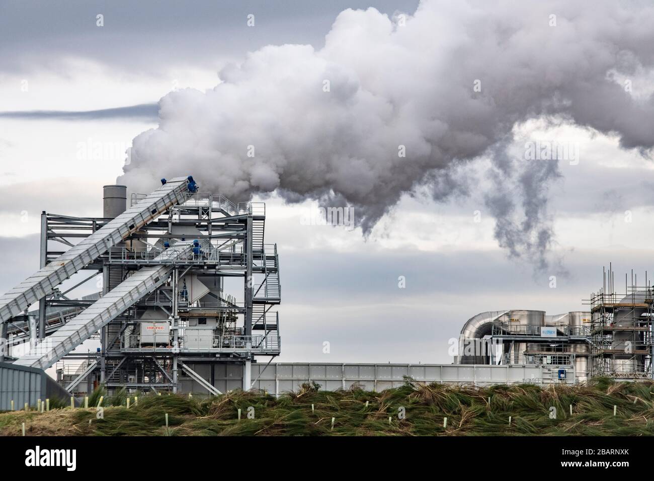 Heavy industry in the Scottish Highlands at the Norbord wood factory ...