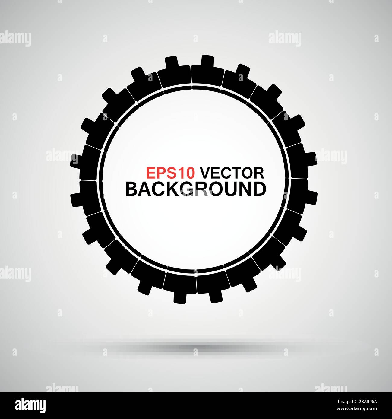 Vector gear. Simple flat symbol.Perfect Black pictogram illustration on ...