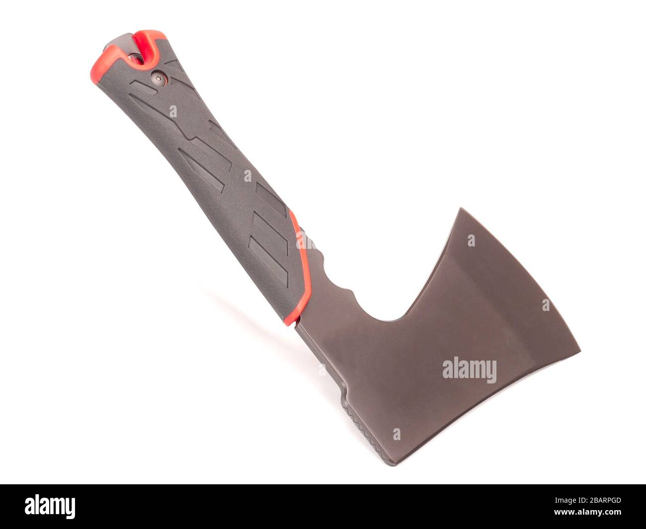 Small hand axe with plastic handle isolated on white background Stock ...