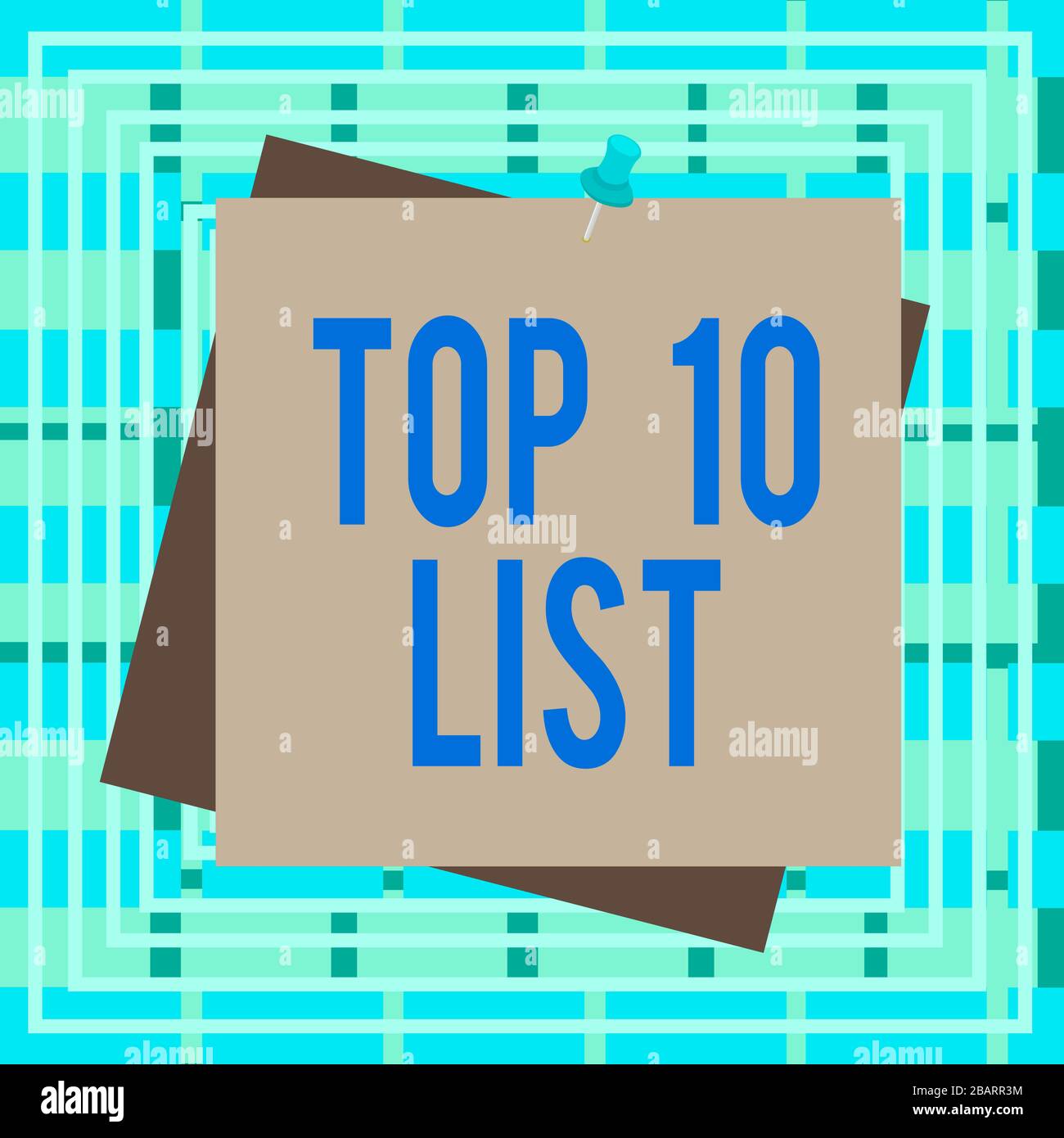 Text sign showing Top 10 List. Business photo text the ten most ...