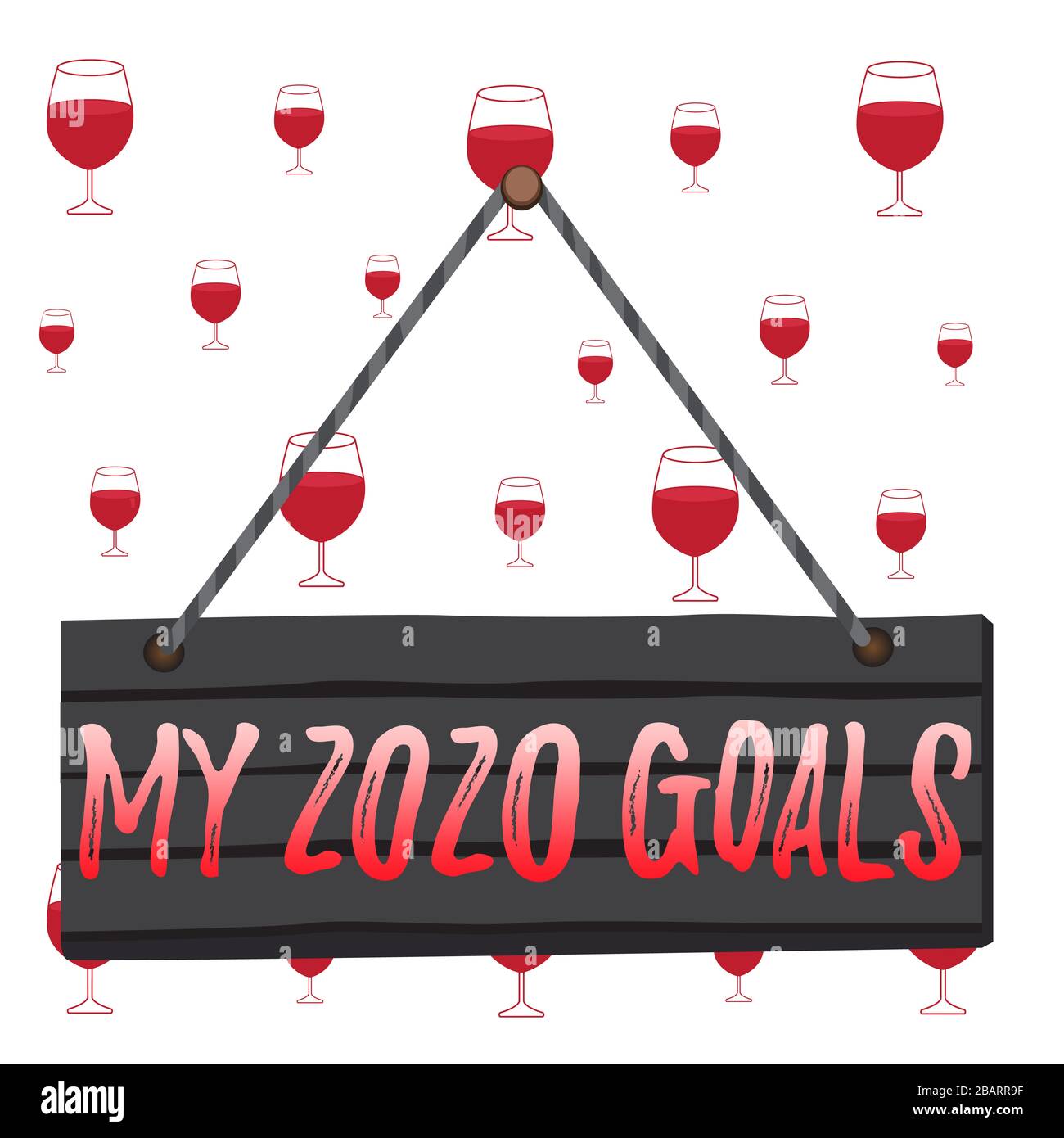 Text sign showing My 2020 Goals. Business photo showcasing setting up ...