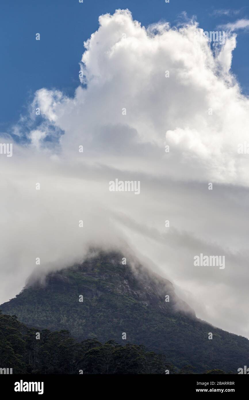 Dramatic clouds over Adam's Peak (Sri Pada) in the hill country of Sri ...