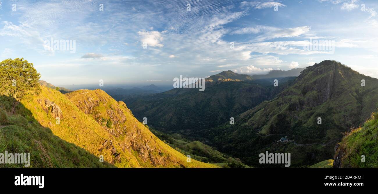 Panoramic view of Ella Rock as seen from the summit of Little Adam's ...