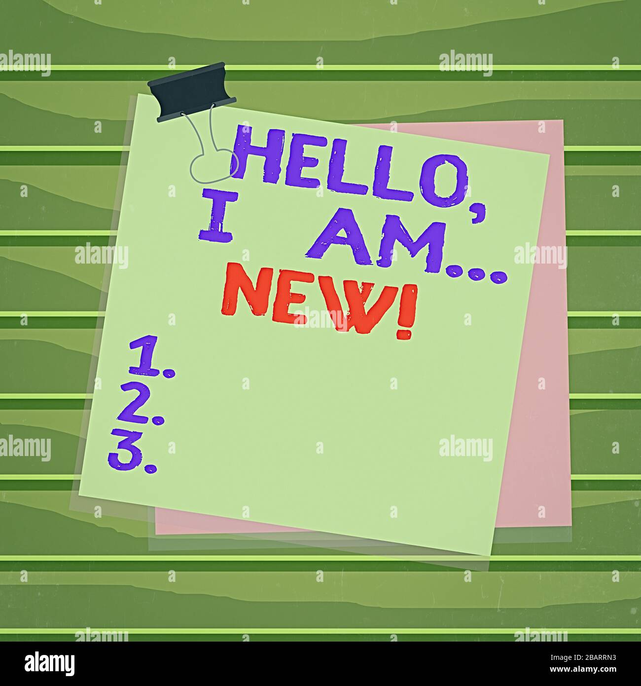 Conceptual hand writing showing Hello I Am New. Concept meaning used ...