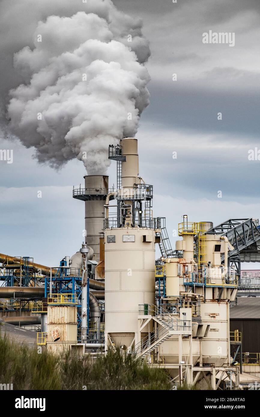 Heavy industry in the Scottish Highlands at the Norbord wood factory ...