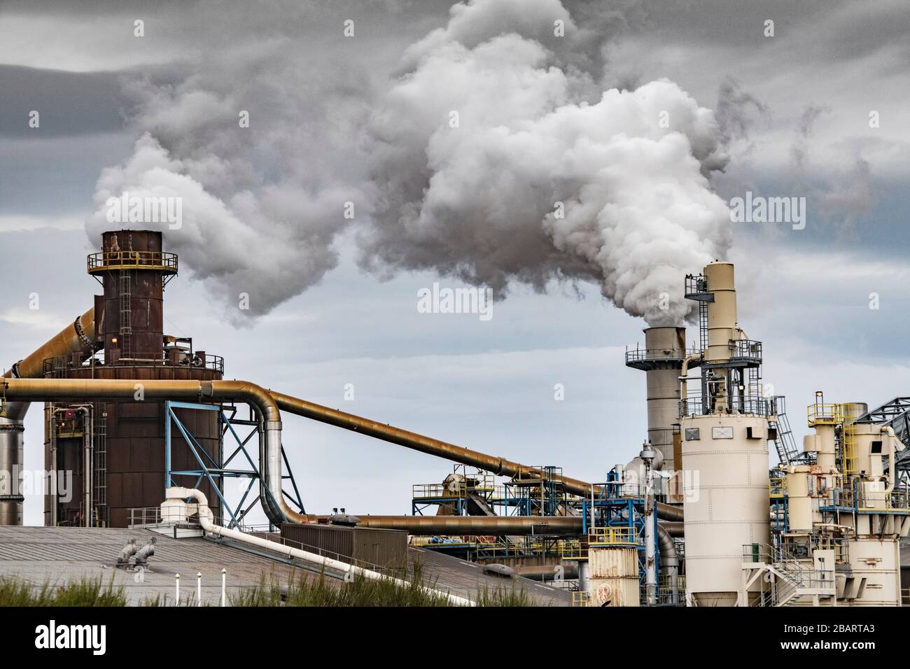 Heavy industry in the Scottish Highlands at the Norbord wood factory ...