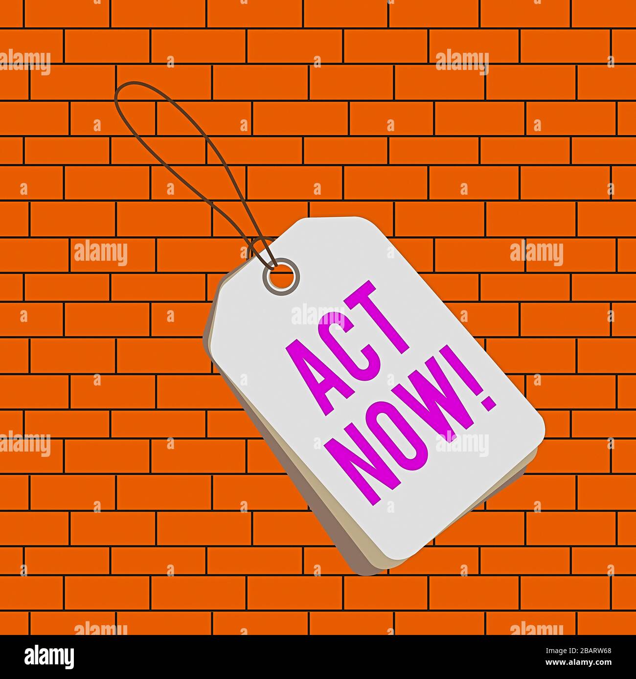 Text sign showing Act Now. Business photo text fulfil the function or ...