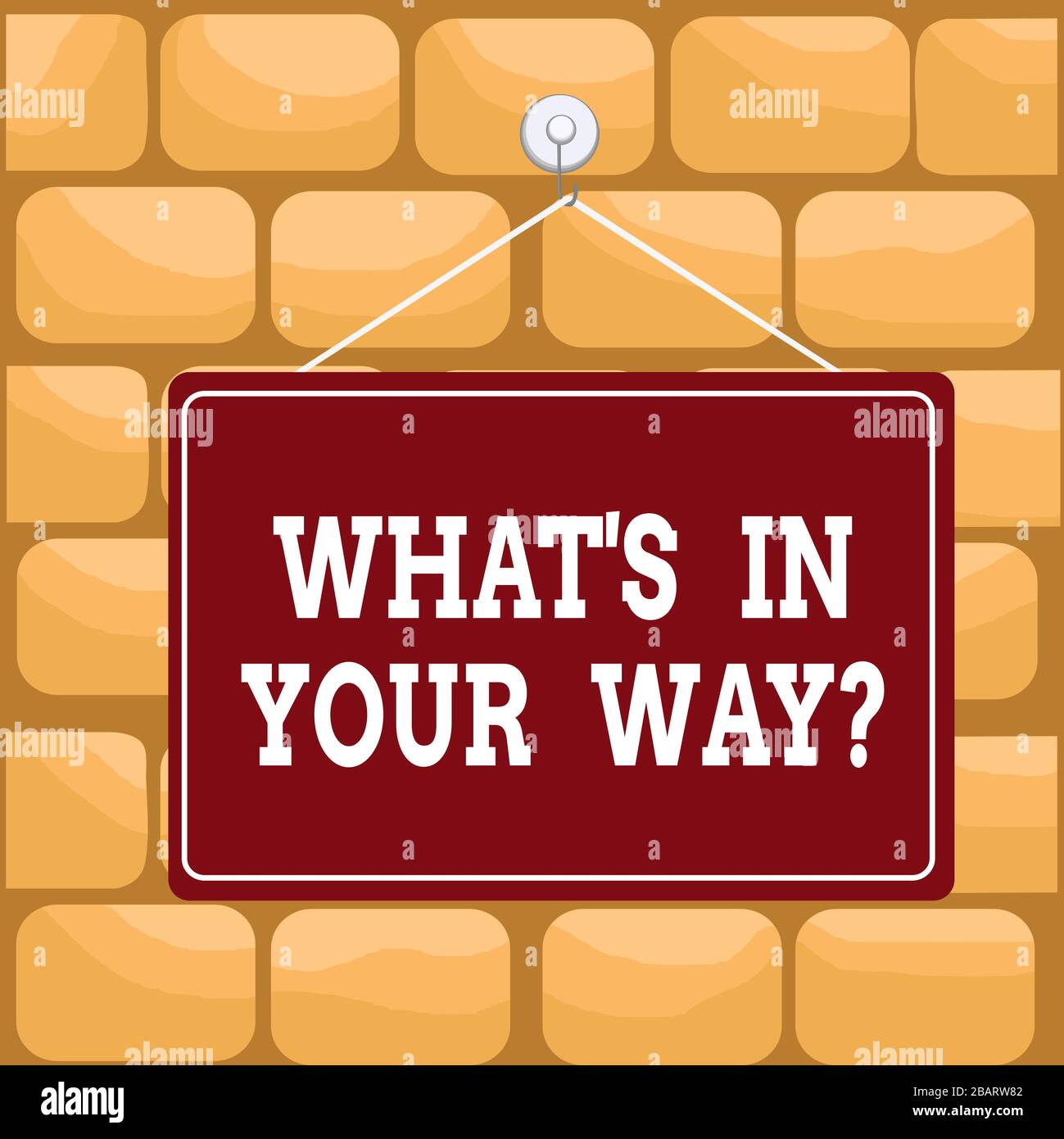 Handwriting text writing Whats Is In Your Way question. Conceptual ...