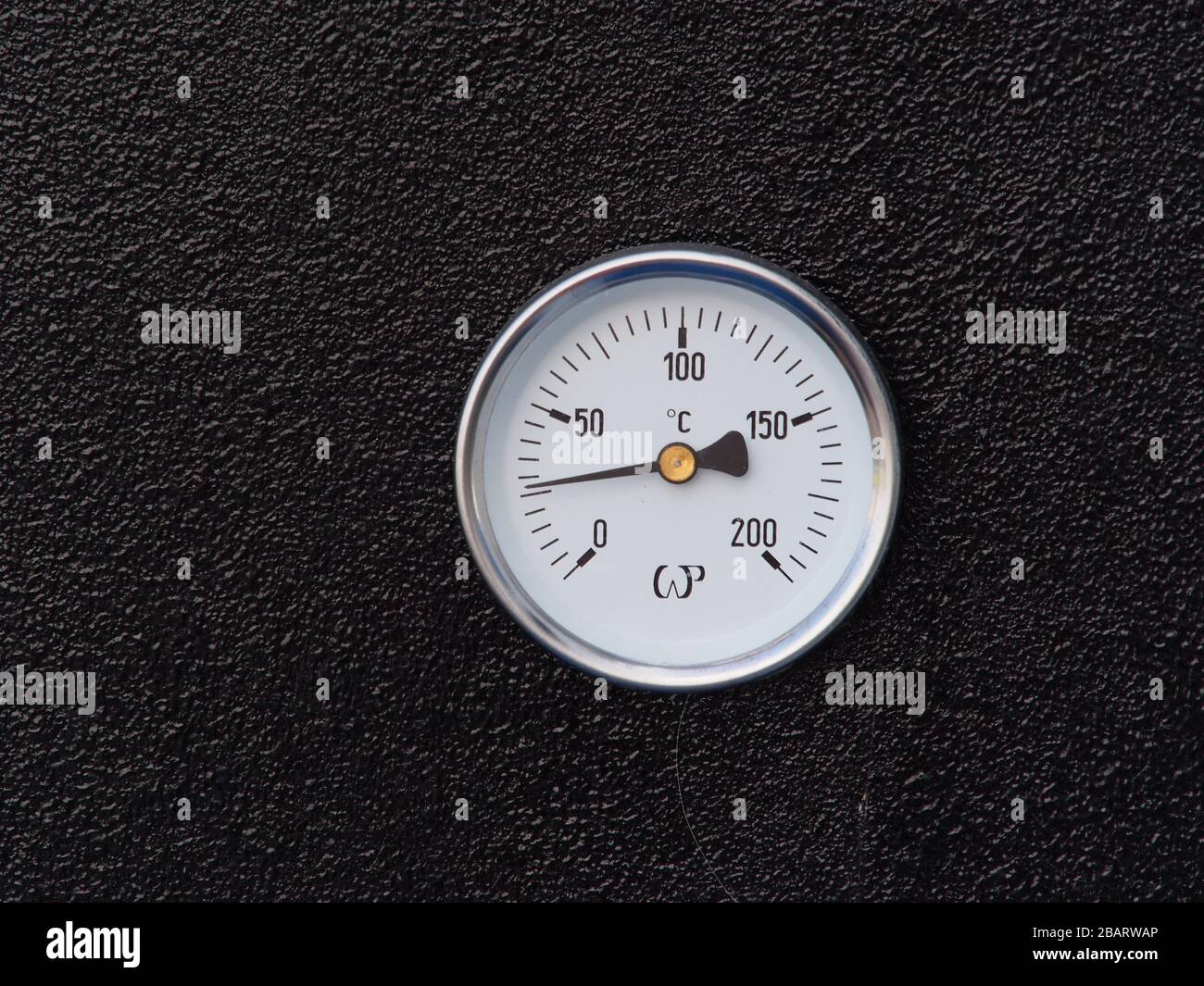 Temperature gauge on black background Stock Photo - Alamy