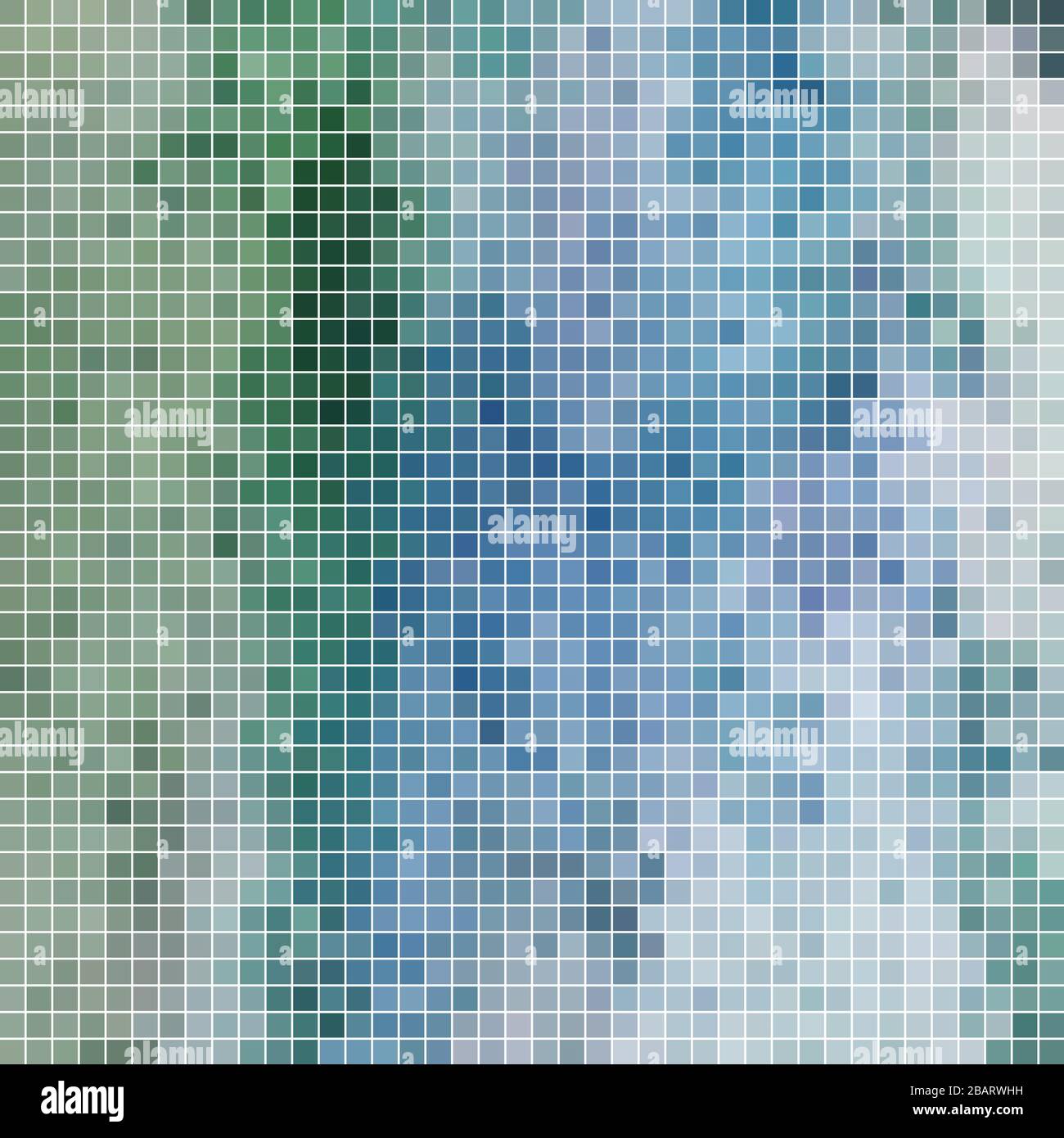 abstract vector square pixel mosaic background - green and blue Stock ...