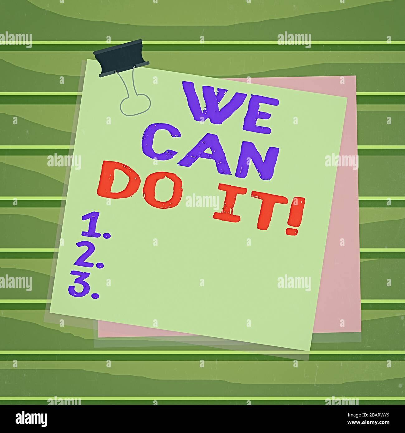 Conceptual hand writing showing We Can Do It. Concept meaning see ...