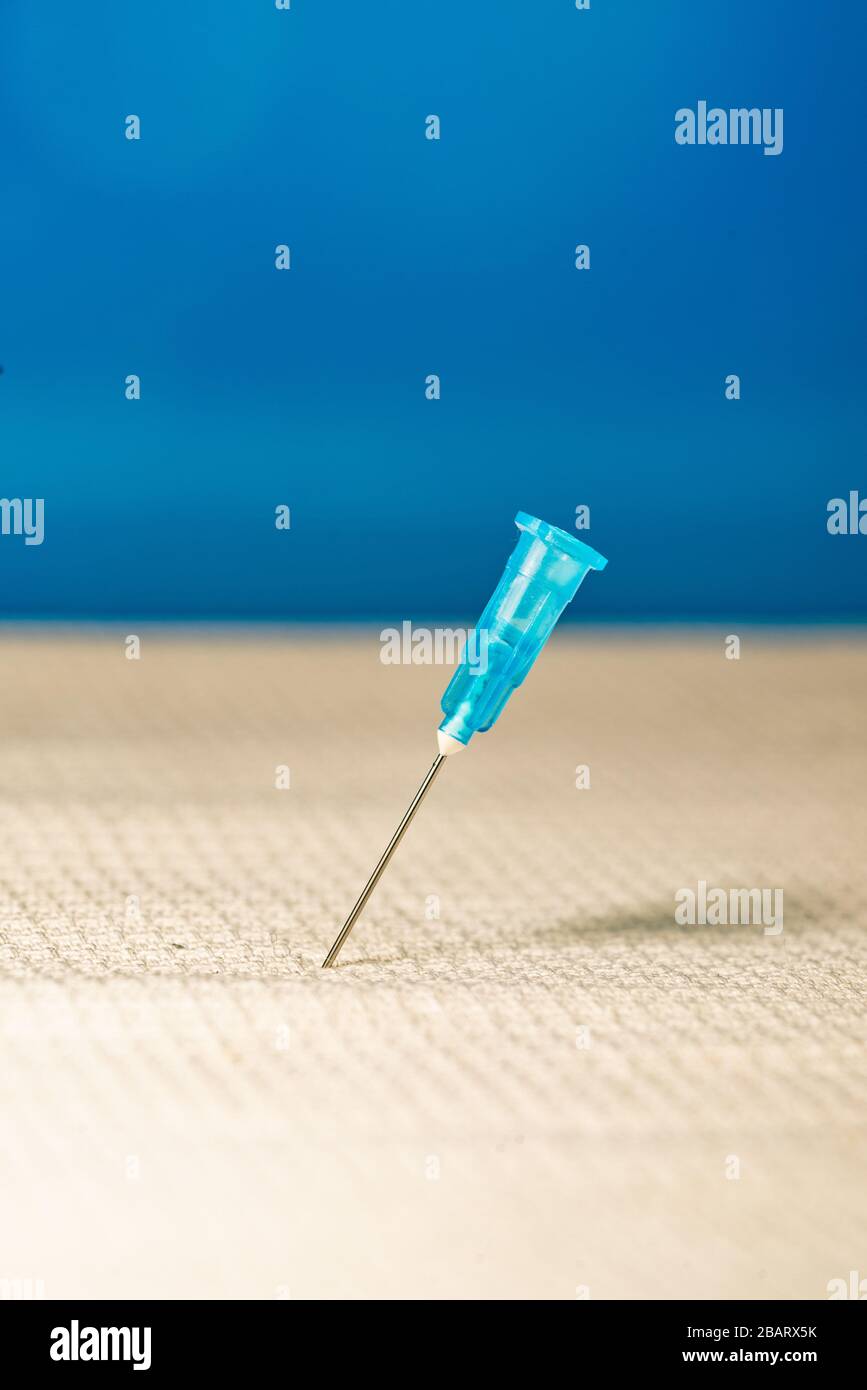 Medical needle from a syringe close-up Stock Photo - Alamy