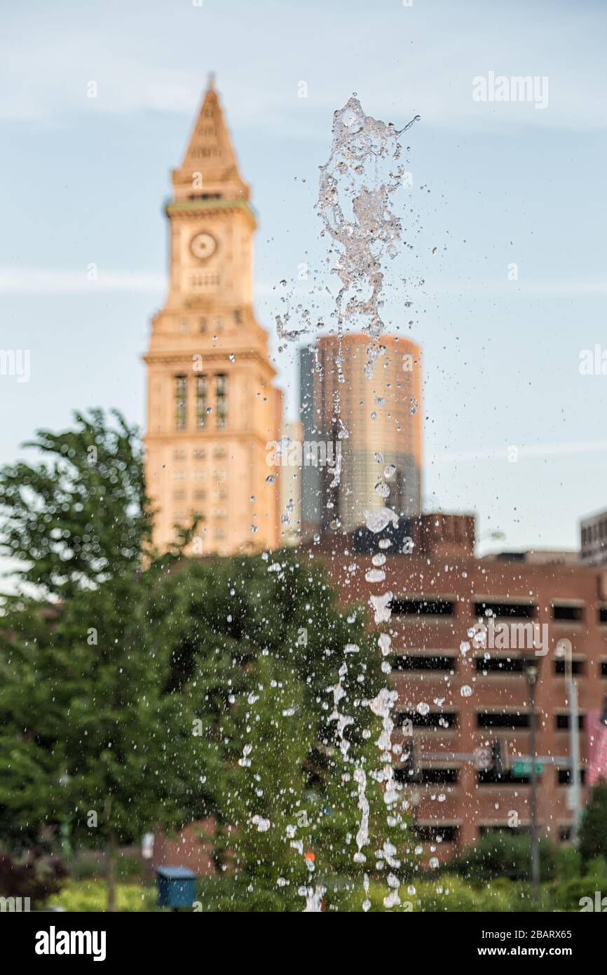Custom House Tower with a Splash Stock Photo - Alamy