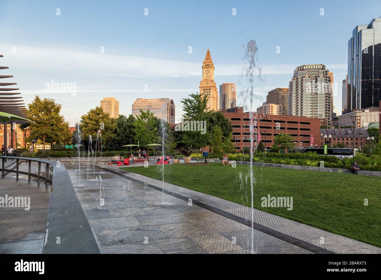 Rose Kennedy Greenway Park, Boston Stock Photo - Alamy