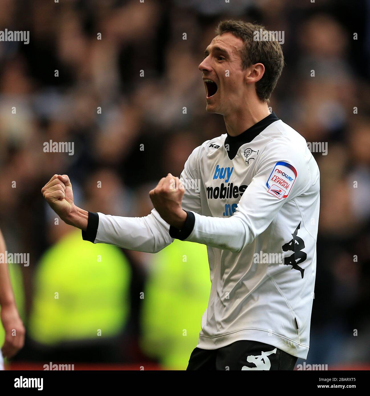 Derby County's Craig Bryson celebrates at the final whistle Stock Photo ...