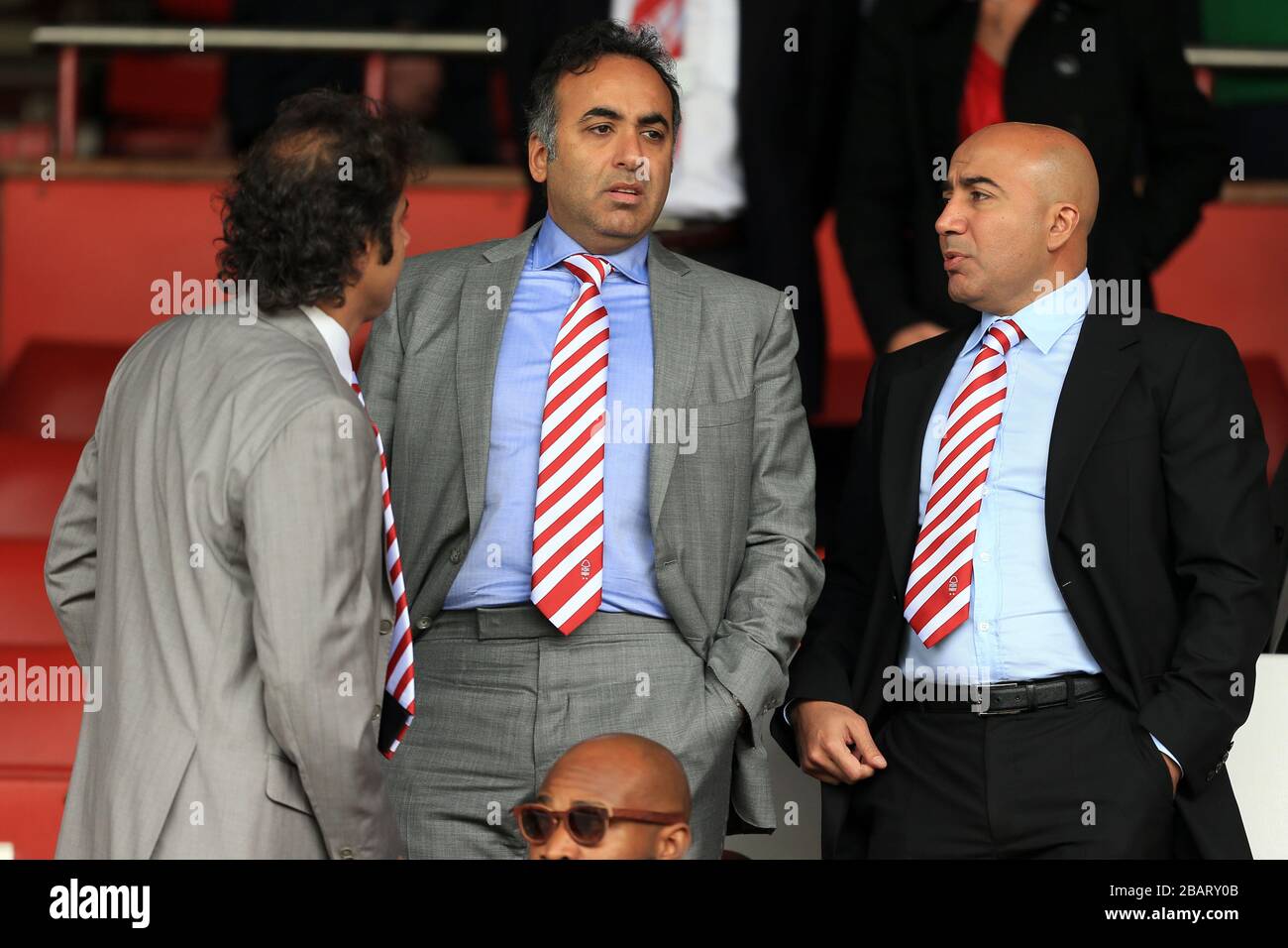 Nottingham Forest owner Fawaz Al Hasawi (centre) and chairman Omar Al ...