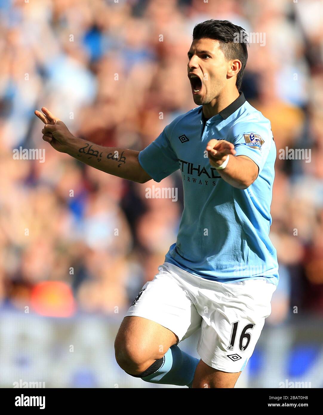 Goal sergio aguero manchester hi-res stock photography and images - Alamy