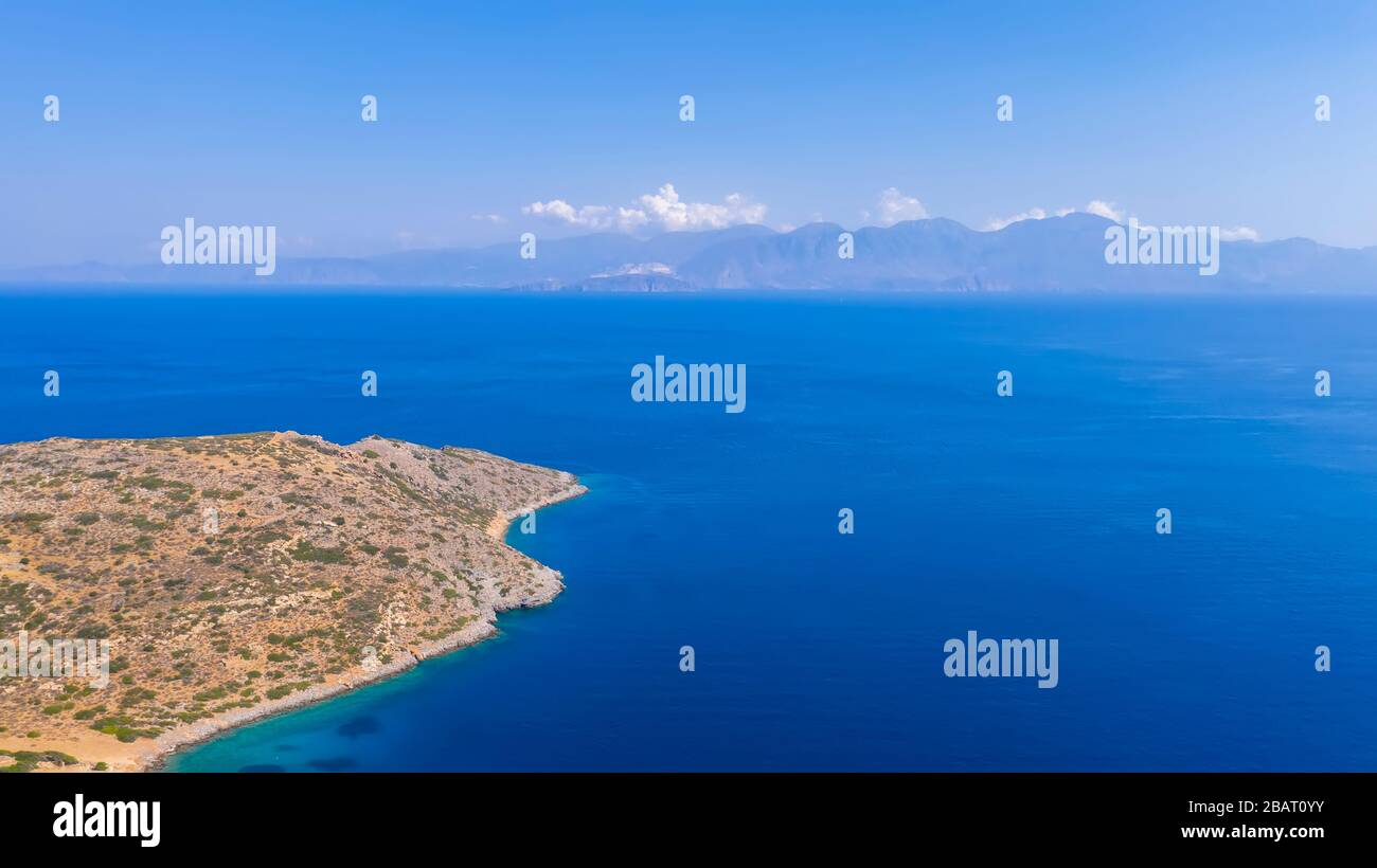 Aerial view of Kalydon Island, Crete, Greece Stock Photo - Alamy