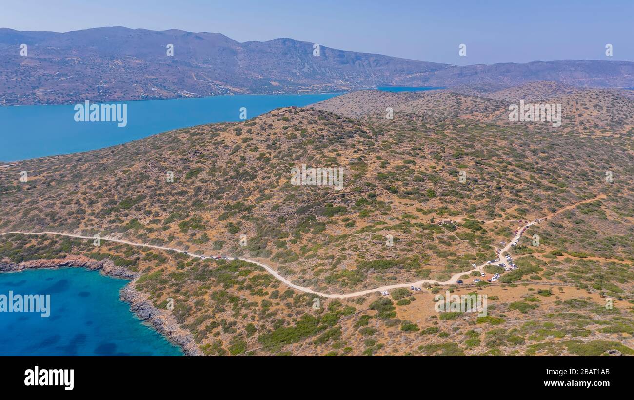 Aerial view of Kalydon Island, Crete, Greece Stock Photo - Alamy