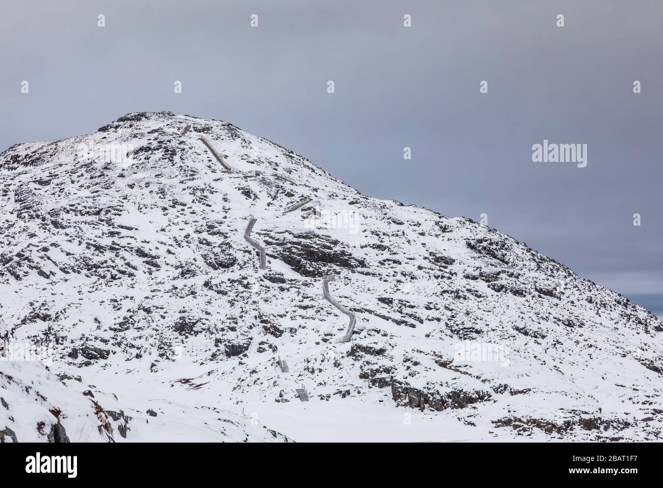 Fogo Head, a headland reached by a steep hiking trail with stairs, Fogo ...