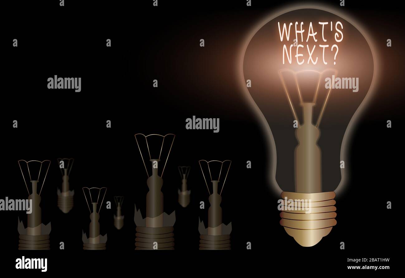 Conceptual hand writing showing What Next Question. Concept meaning ...