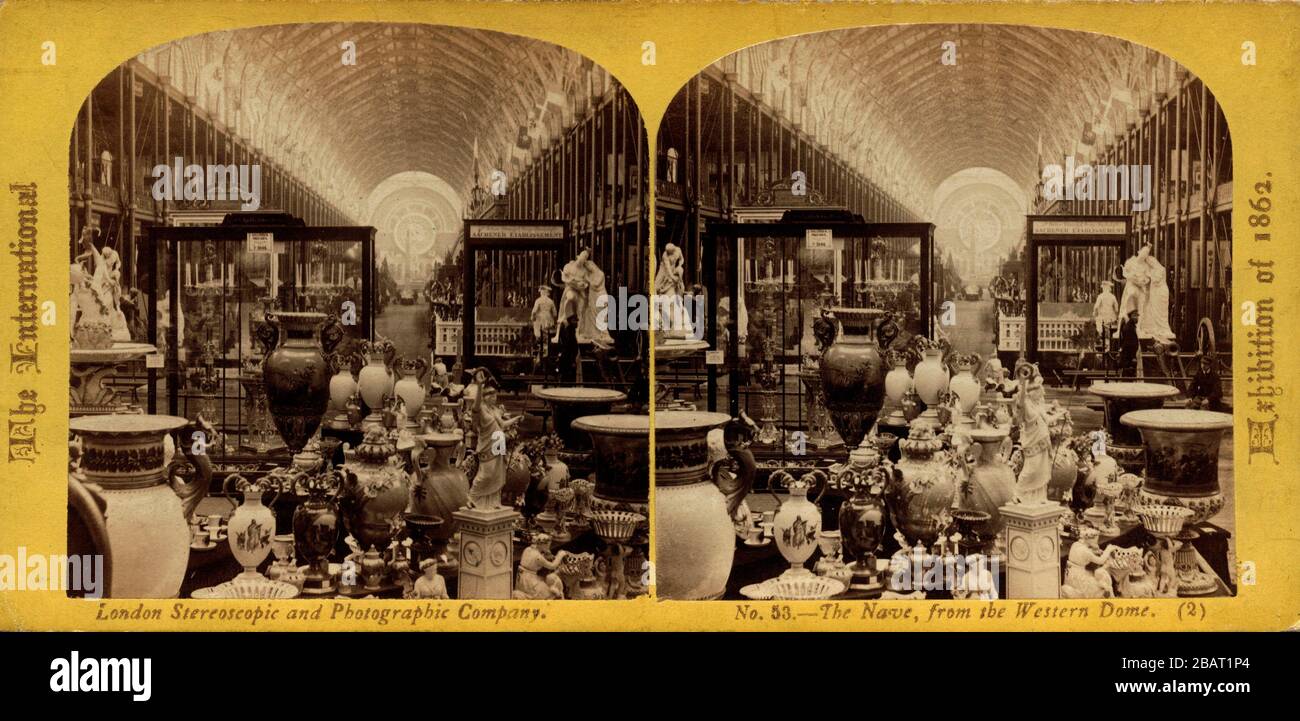 The Nave, from the Western Dome, The International Exhibition of 1862 ...