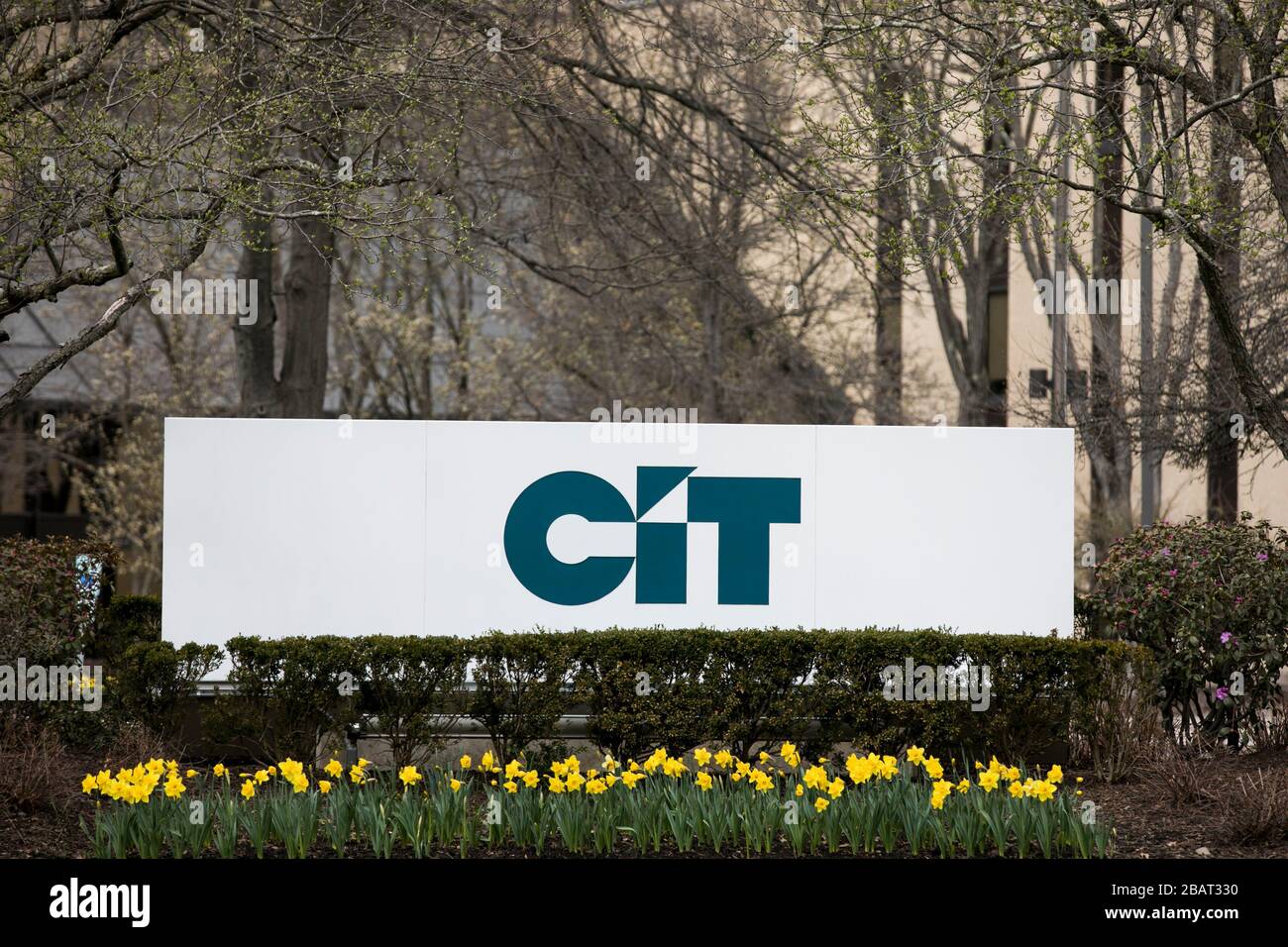 A logo sign outside of a facility occupied by CIT Group in Livingston ...